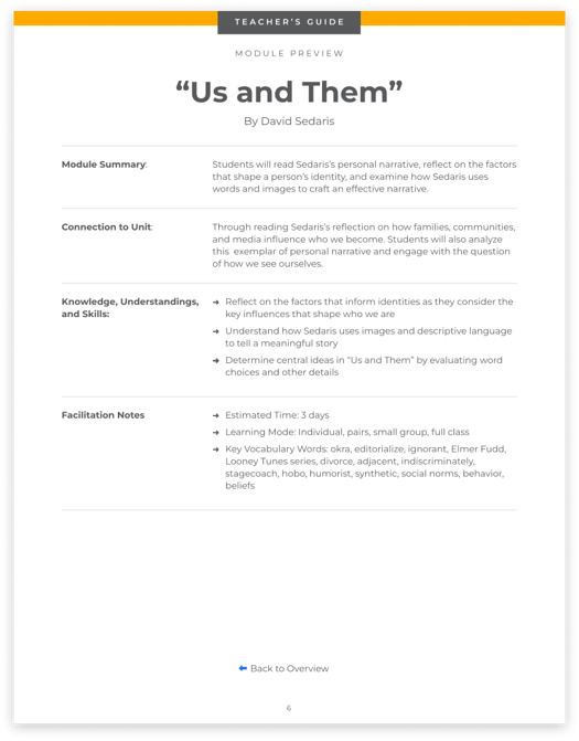 Core Curriculum Sample - Grade 7